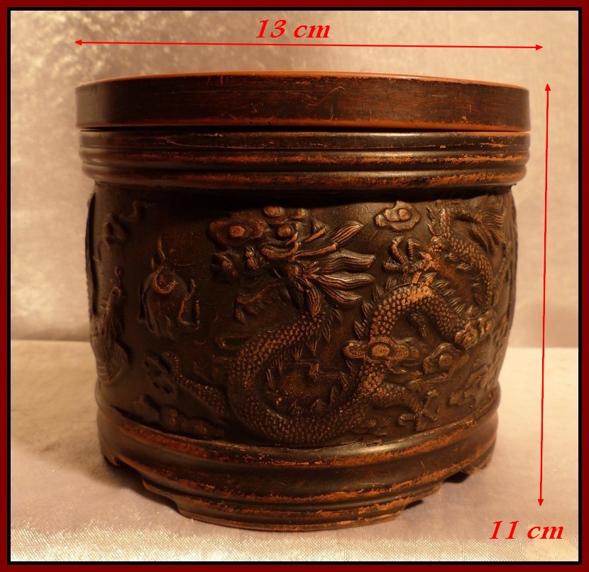 Opium pot, ancient imperial China, "dragon in the sacred pearl ...