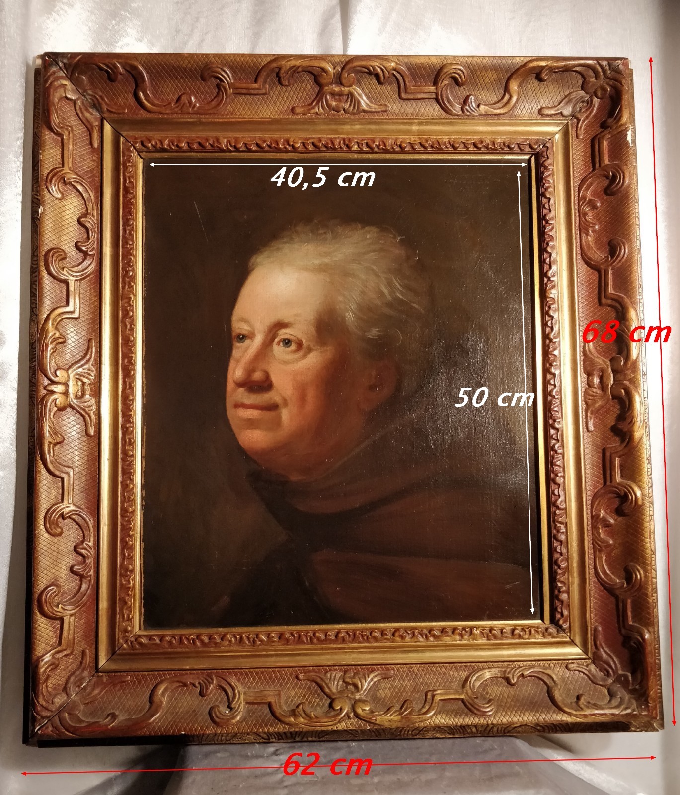Portrait d'un Moine Franciscain en Robe de Bure Huile sur Toile 18e ...